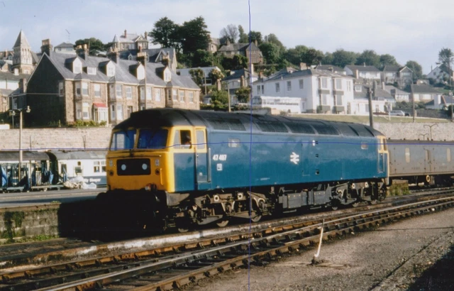 DIESEL TRAIN PHOTO Class 47 Br Blue Locomotive Picture Railway ...