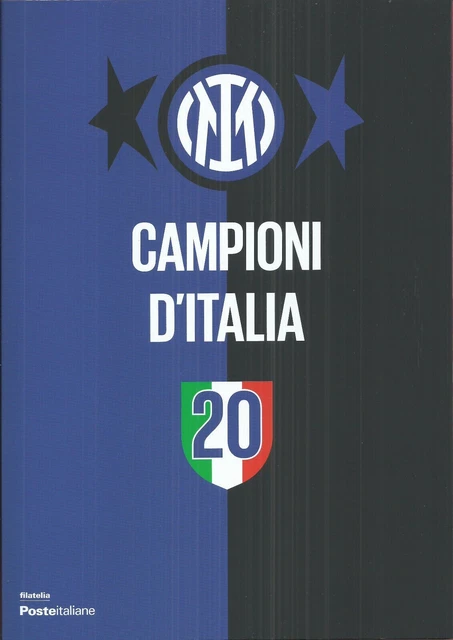 FOLDER POSTE ITALIANE Inter Campione D'italia 2024 20° Scudetto ...