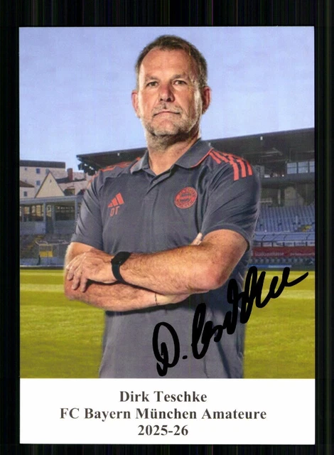DIRK TESCHKE AUTOGRAMMKARTE Bayern München Amateure 2025-26 Original ...