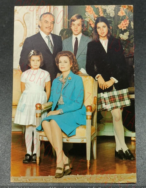 CARTOLINA FAMIGLIA PRINCIPE Ranieri III Grace Kelly Alberto Carolina ...