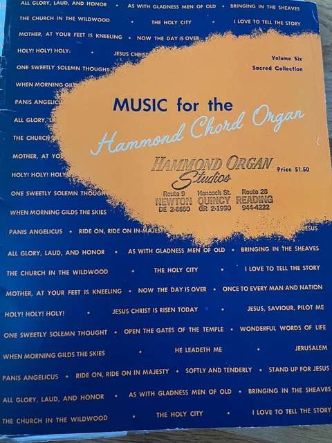 MUSIC FOR THE Hammond Chord Organ Vol 6 Sacred Collection Religious £15 ...