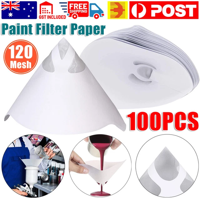 100PCS 125 MICRON Fine Paint Paper Strainers Sieve Filter Nylon Mesh ...