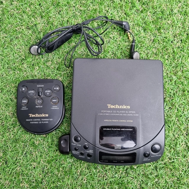 VINTAGE TECHNICS SL-XP505 Portable CD Player w/ Remote Control WORKING ...