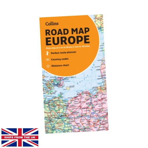 COLLINS MAP OF Europe - Collins Maps (2022, Sheet map, folded) BRAND ...