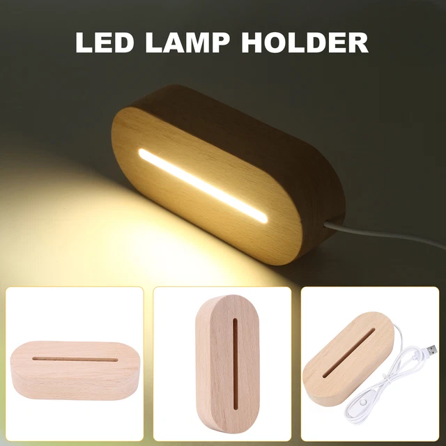 OVAL DISPLAY PEDESTAL - LED Lights Display Base with USB for 3D Crystal ...