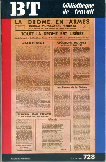 BIBLIOTH QUE DE TRAVAIL N 720. Fauves de France. 15 f vrier 1971. EUR 8,00 - PicClick FR