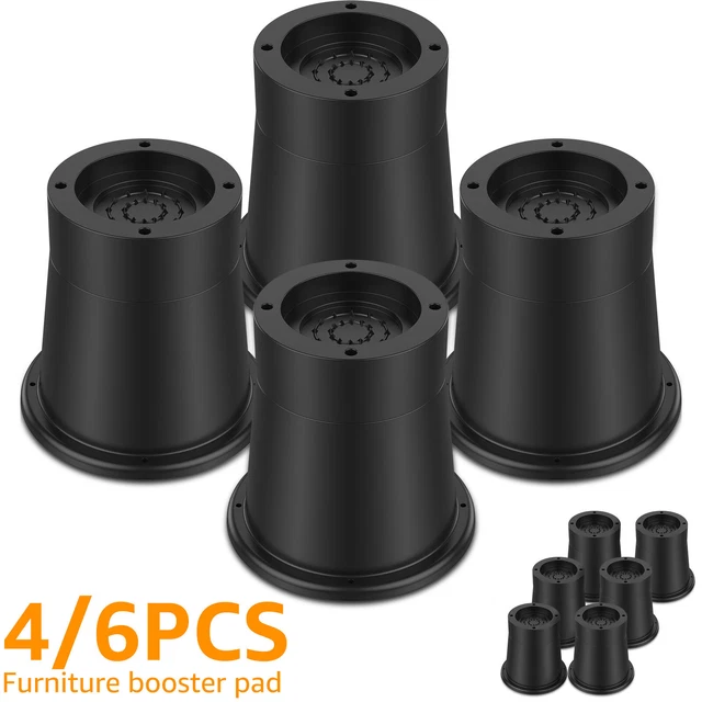 BED RISERS ROUND Furniture Risers Rubber Sofa Riser Supports Up to 6000 ...