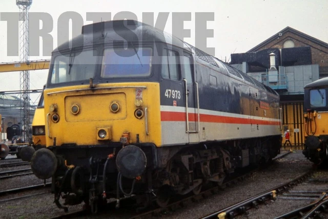 35MM SLIDE BR British Rail Diesel Loco Class 47 47973 1993 Wolverton ...