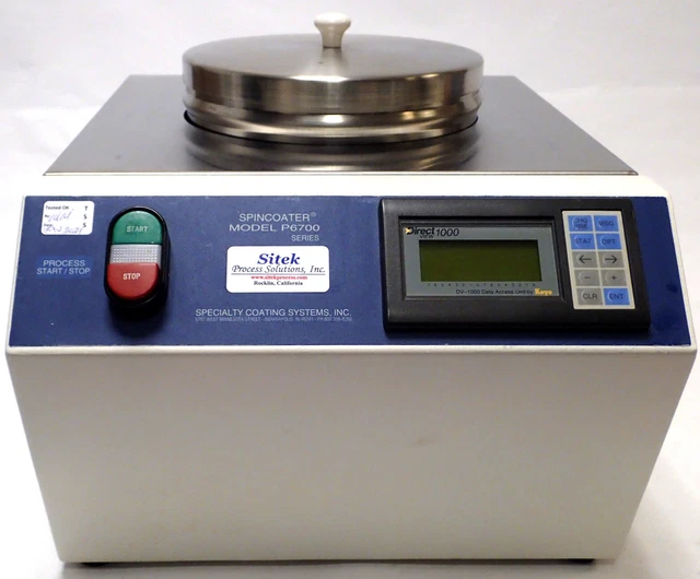 SCS P6708 LAB PORTABLE PRECISION SPIN COATER P6700 8" BOWL w VACUUM ...