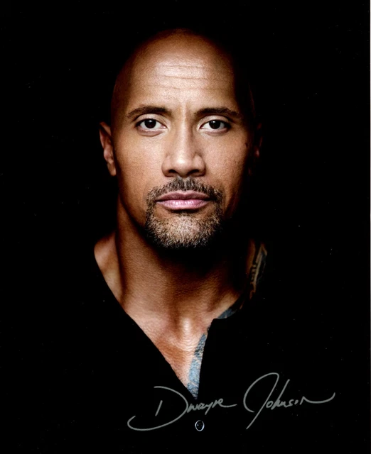 PHOTO ORIGINALE SIGNATURE preprint de l'acteur DWAYNE JOHNSON The Rock ...
