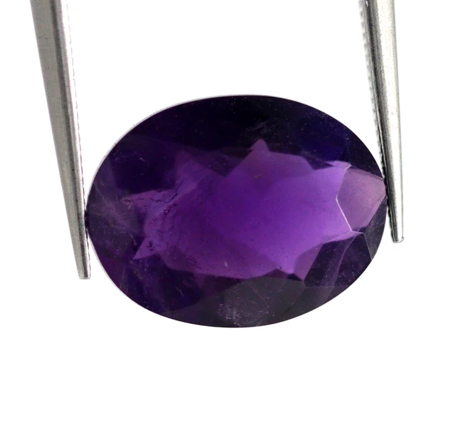 FACETED OVAL CUT Dark Purple Color 100% Natural Loose Amethyst Gemstone ...
