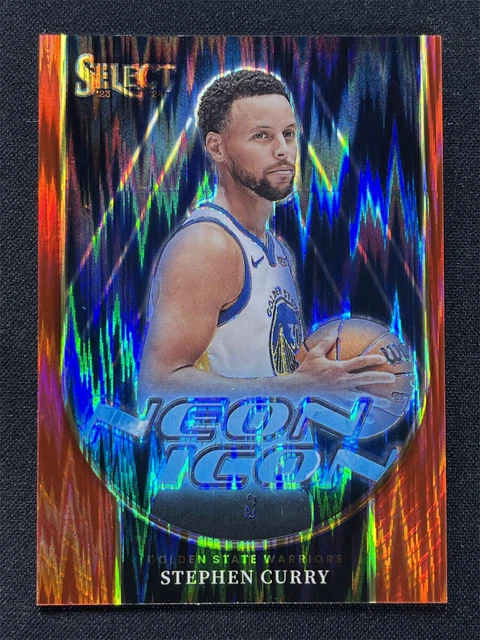 2023-24 PANINI SELECT Stephen Curry #4 Neon Icon Red Flash Prizm ...