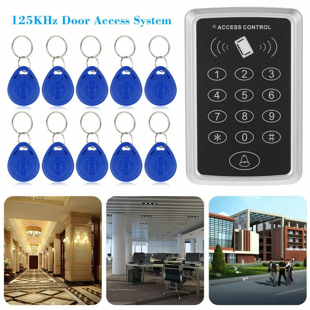 12V DOOR RFID ID Card Password Entry Access Control Controller Set + 10 ...