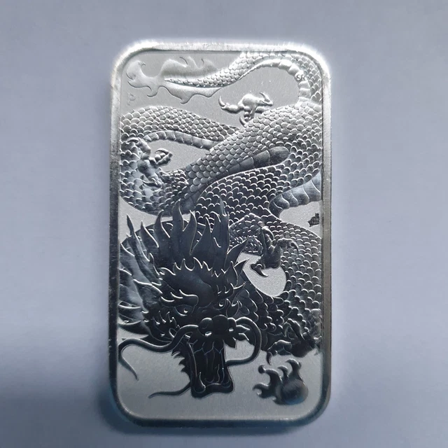 2022 PERTH MINT Rectangular Dragon Coin. 1 Oz 9999 Pure Silver £31.00 ...