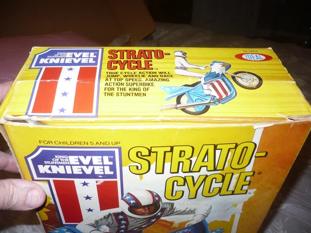 IDEAL EVEL KNIEVEL Strato Cycle Empty Box Rare £260.70 - PicClick UK