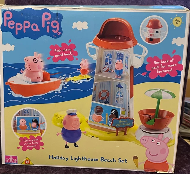 PEPPA PIG HOLIDAY Lighthouse Beach Set – Figures & Accessories – Boxed ...