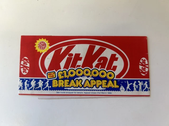 VINTAGE ROWNTREE KIT KAT chocolate bar wrapper 1980s £7.50 - PicClick UK