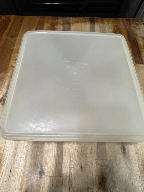 VINTAGE TUPPERWARE 166-1 Large Square Keeper Container W/ Lid 223-2 $13 ...