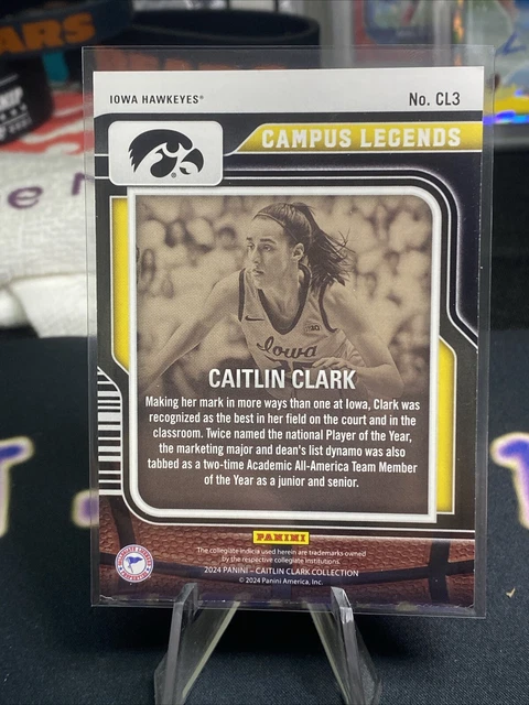 CARTE PANINI CAITLIN Clark Collection Campus Legends 2024 feuille rouge - #CL3 Iowa EUR 4,84 ...