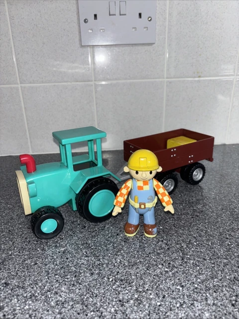 BOB THE BUILDER Push Along Toy With Trailer Tractor £5.43 - PicClick UK