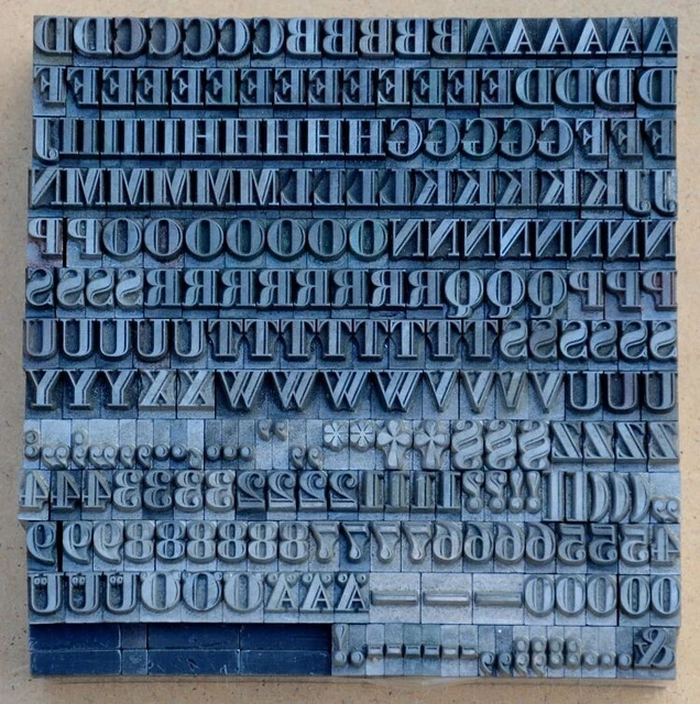 POLICE DE CARACTÈRES LICHTE BODONI plomb lettres typographie imprimerie ...