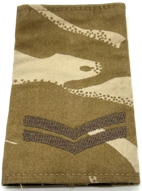 BRITISH MILITARY ISSUE Corporal Desert DPM Fabric Uniform Rank Slide £4.95 - PicClick UK