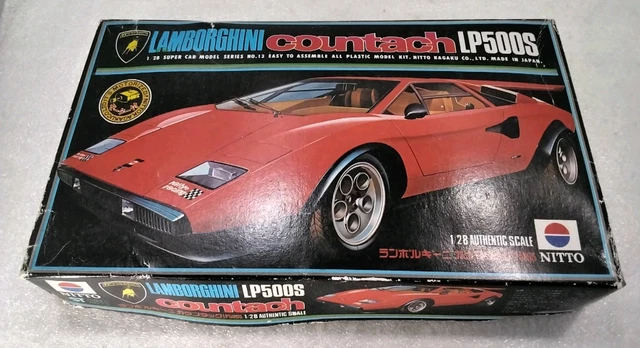 NITTO 1/28 638-400 Lamborghini Countach LP 500S Motorized Model Car Kit ...
