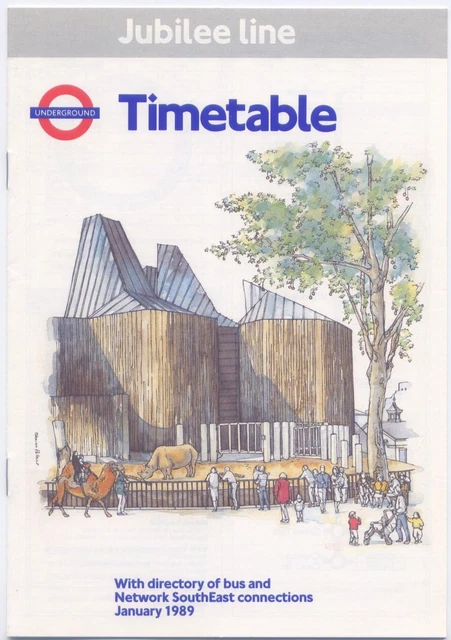 VINTAGE LONDON UNDERGROUND Jubilee Line timetable booklet January 1989 £1.00 - PicClick UK
