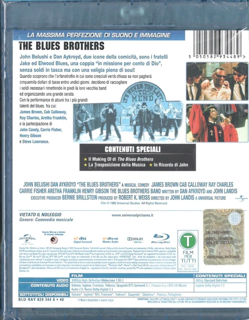 THE BLUES BROTHERS I Fratelli Blues Blu Ray Versione Vendita Nuovo ...