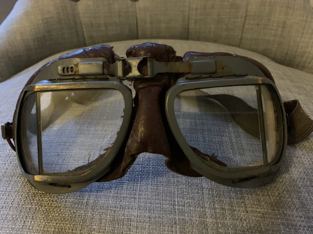 VINTAGE WW2 RAF MK VIII Flying Aircraft Pilot Goggles £43.00 - PicClick UK