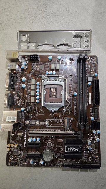 MSI MAINBOARD INTEL Chipsatz B250M Pro-VD Sockel 1151 MS-7A74 inkl. I/O ...