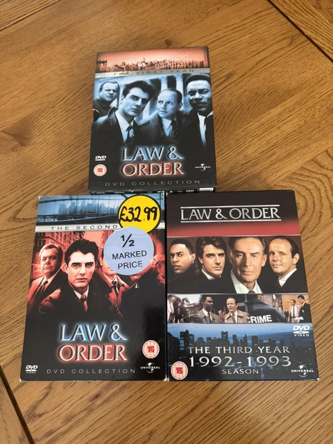 LAW & ORDER - First/Second/Third Year DVD Box Set - R2 - Free P&P EUR ...