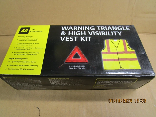 Emergency Warning Triangle And High Vis Vest Kit £699 Picclick Uk 