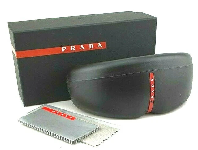 NEW GENUINE PRADA Sport Sunglasses Hard Case Box Cleaning Cloth Frame ...
