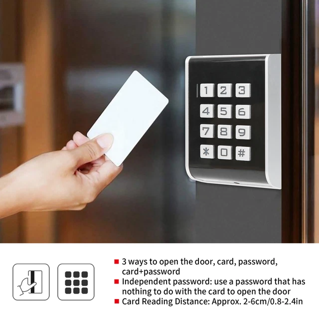 DOOR ACCESS CONTROL System IC/ID RFID Card Reader Password Backlit ...
