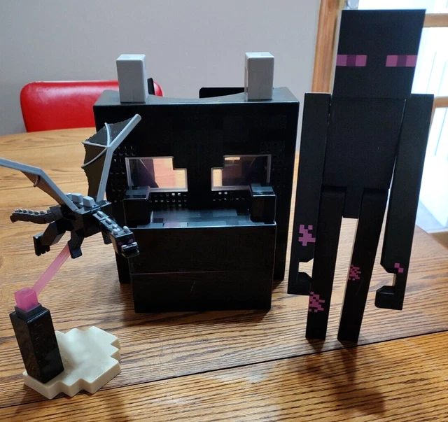 MINECRAFT MOJANG ENDER Dragon Mask, Flying Dragon Figure & 11" Enderman ...