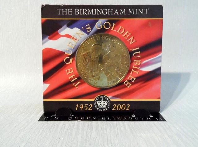 2002 THE BIRMINGHAM Mint The Queen's Golden Jubilee Coin Presentation ...