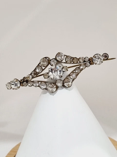 ANCIENNE BROCHE NAPOLEON Iii Strass Pierre Du Rhin Xix EUR 27,00 ...