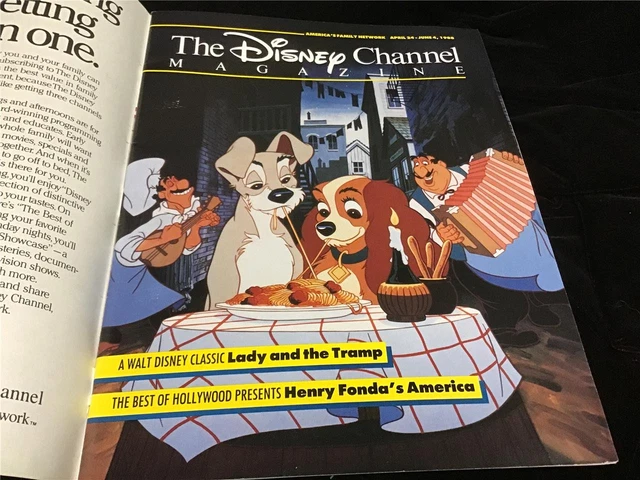 DISNEY CHANNEL MAGAZINE April 24-June 4, 1988 Lady & The Tramp Mail ...