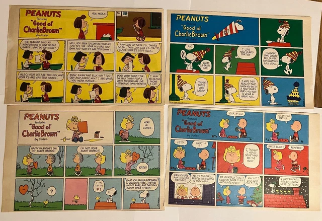 VINTAGE SNOOPY PEANUTS Charlie Brown Newspaper Comic Strip Charles ...