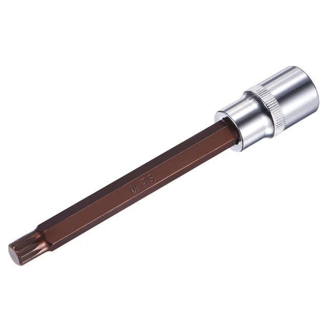 1/2& DRIVE X M10 Spline Bit Socket, S2 Steel Bits, CR-V Sockets 140mm ...