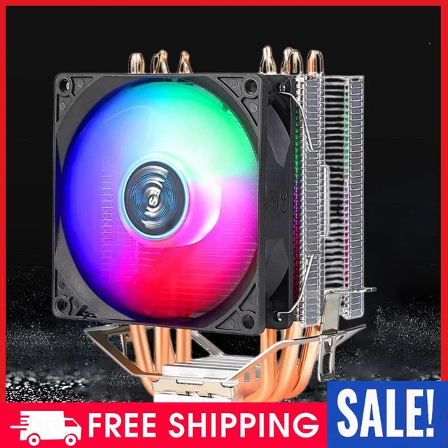 RGB CPU COOLER 4 Heat Pipe 9cm Cooling Fan Hydraulic Bearings Mute for ...