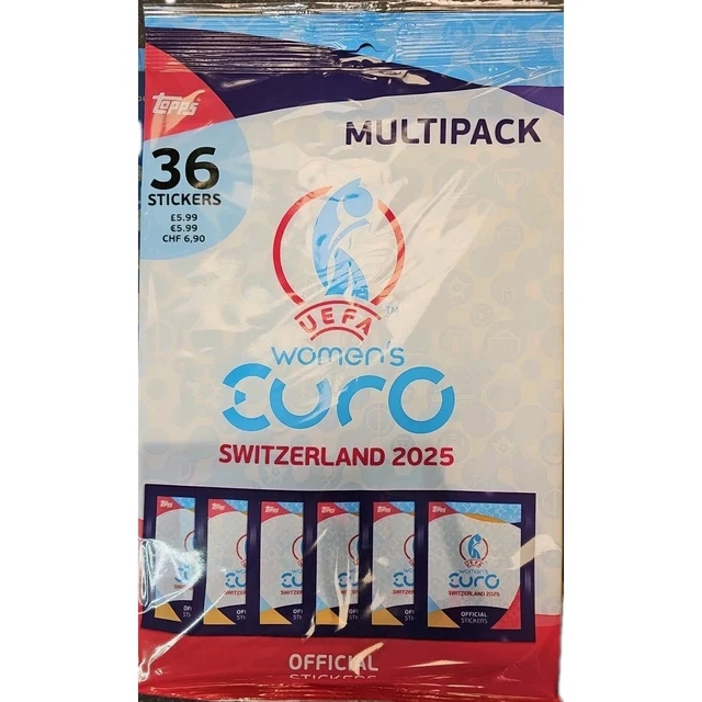 UEFA WOMENS EURO 2025 Frauen EM Switzerland - Sticker - 1 Multipack £14 ...