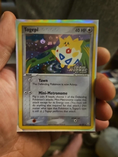 CARTE POKEMON TOGEPI Ex Team Rocket Returns INVERSE HOLO 50/109 SWIRL ...