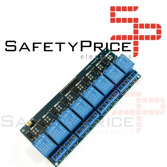 MODULO RELE 8 canales 12V 10A Arduino, Raspberry Pi, Pic, AVR IoT Proyectos R729 EUR 10,30 ...