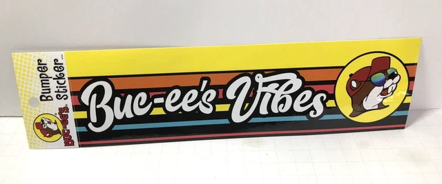 BUC-EE'S BUMPER STICKER Advertising Logo - Buc-ee's Vibes- New $3.99 ...