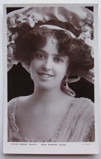 MISS BARBARA DEANE - Edwardian Theatre Actress 1900's Philco Postcard. 3409B £0.99 - PicClick UK