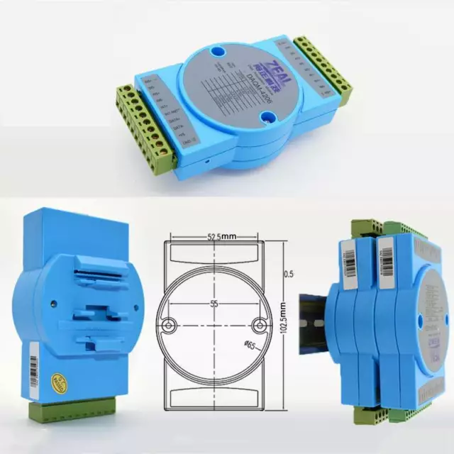 DAQM-4206 4-20MA TO rs485modbus analog data acquisition module 8 ...