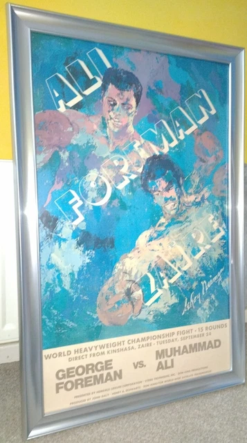 GEORGE FOREMAN VS Mohammed Ali Original Boxing Poster Rare Genuine UV ...
