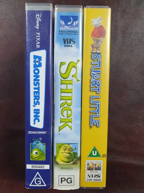 KIDS VHS VIDEO Tape Bundle - Monsters Inc, Shrek & Stuart Little EUR 13 ...
